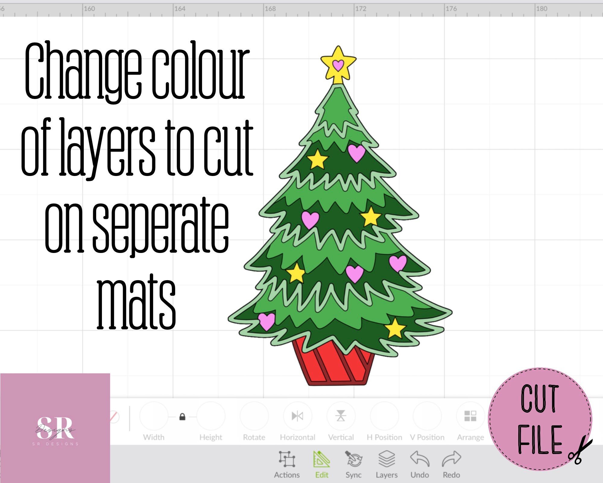 SVG: 3D Layered Christmas Tree. Paper Cutting. Layered Svg. Christmas ...