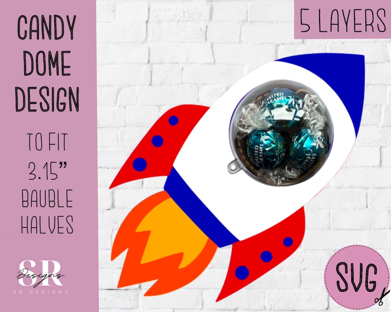 Rocket Candy Dome Svg. Chocolate Holder Svg. Rocket Candy Holder ...