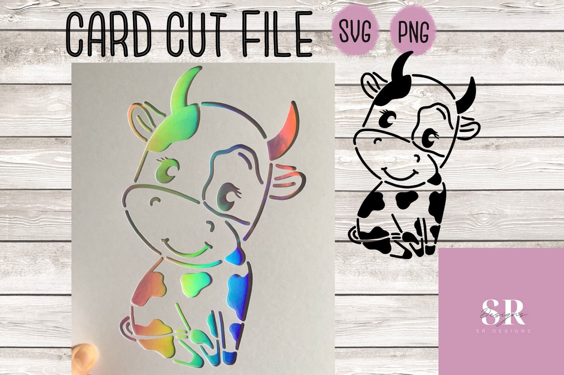 Cute Cow Card Cut File. SVG. Pretty Cow. Nursery Decor. - Etsy