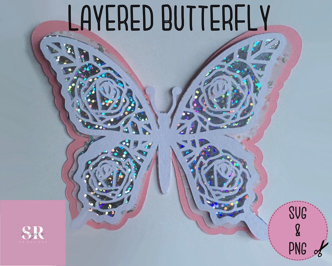 Paper Butterfly SVG Cut File. 3D Butterfly. Butterfly Paper Cut ...