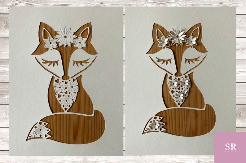 SVG: 3D Fox. Pop up Fox Svg. Pop up Butterfly Svg. Fox Cut - Etsy