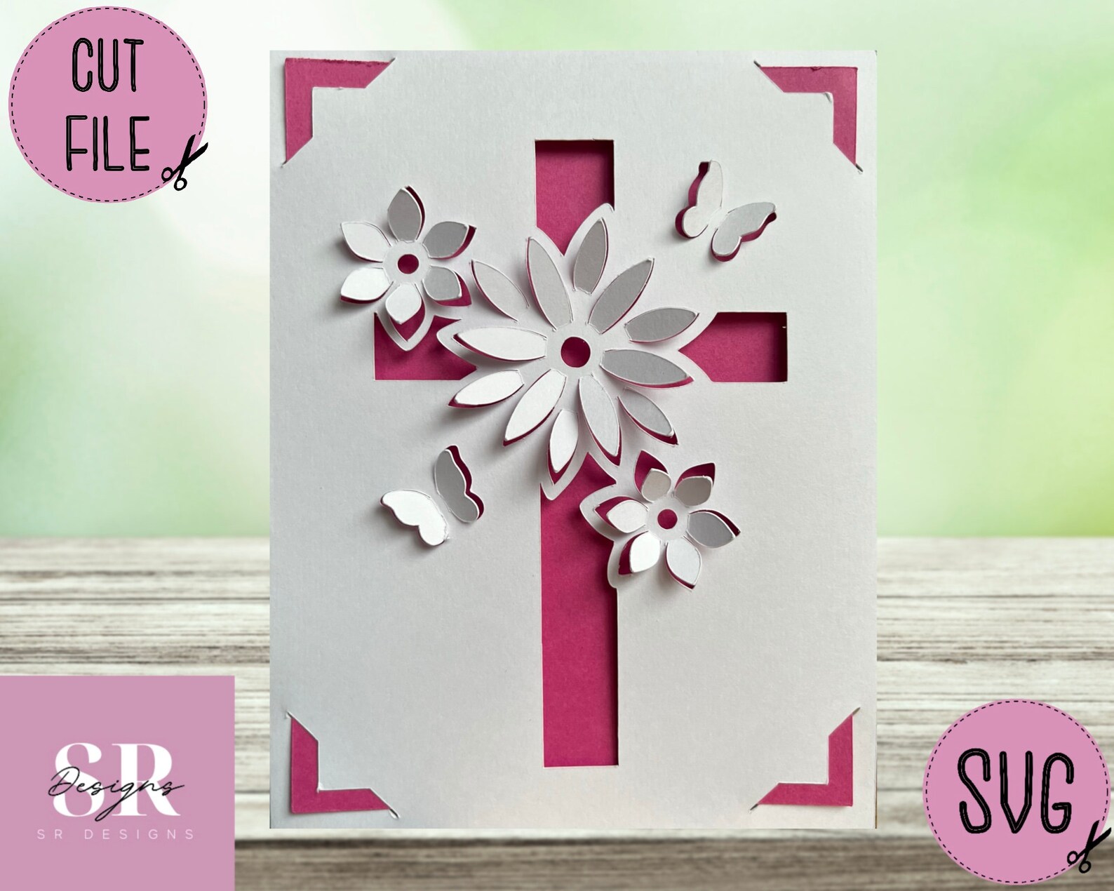 SVG: 3D Cross Insert Card. Cricut Joy Friendly. Draw and Cut - Etsy