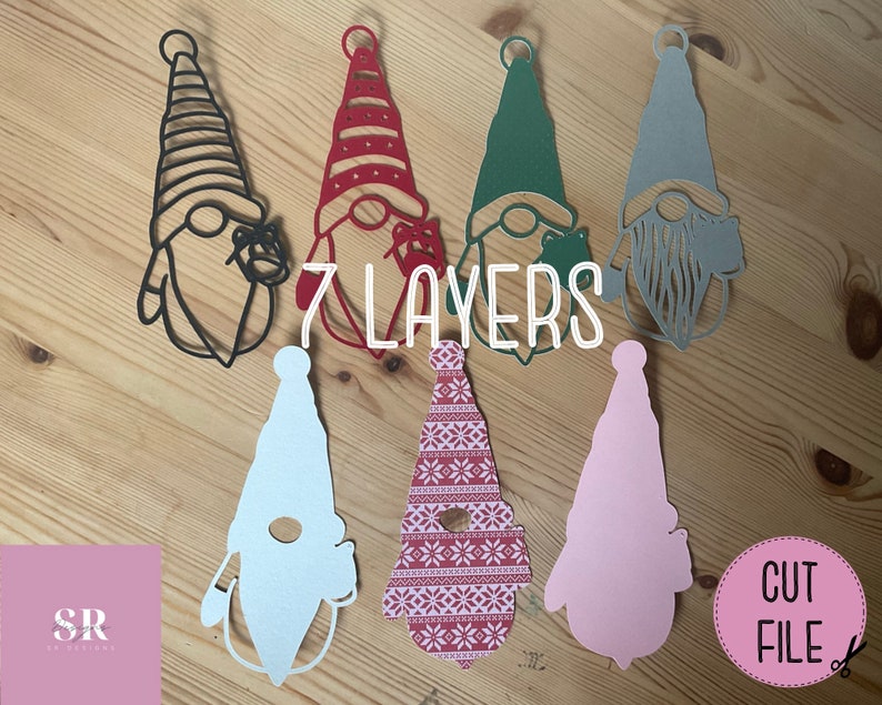 SVG: Layered Gnome Cut File. 3D Gonk Svg. Layered Gnome Svg. - Etsy Sweden