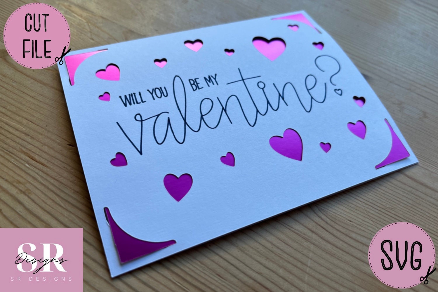 SVG: Valentine’s Day Insert Card. Cricut Joy Friendly. Draw and Cut ...