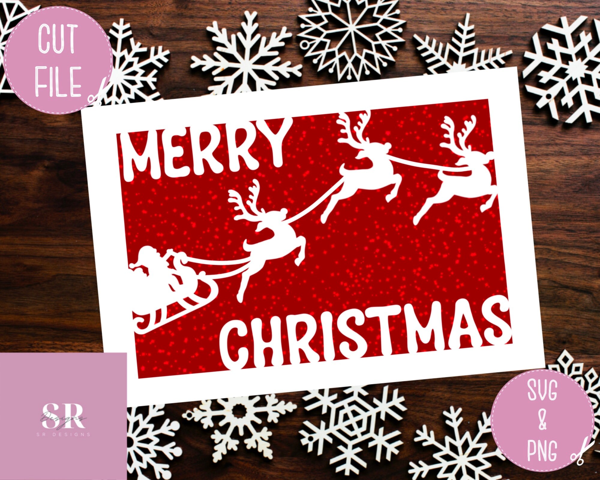 SVG: Christmas Card. Christmas Card Svg. Merry Christmas Svg. - Etsy
