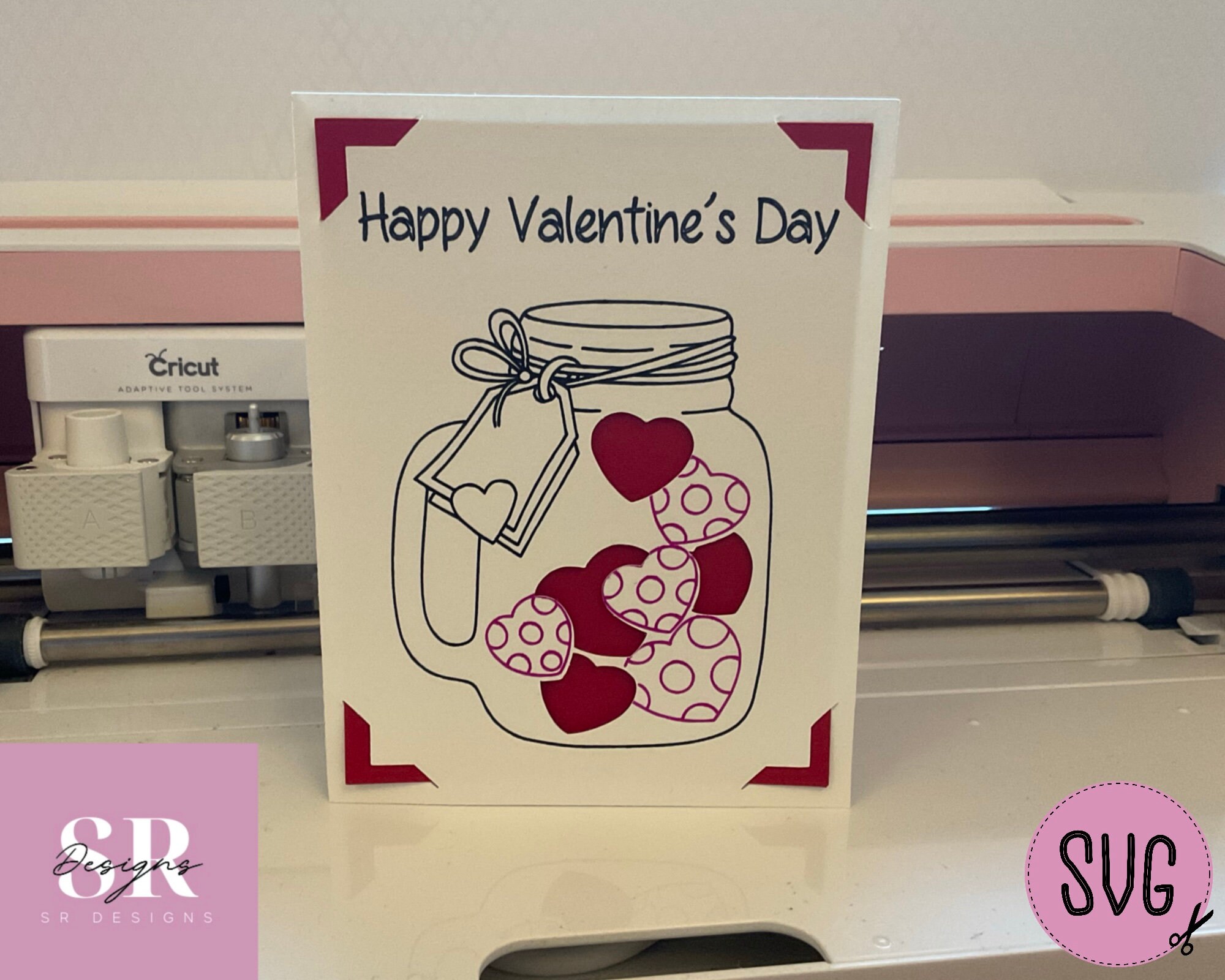 SVG: Valentine’s Day Insert Card. Cricut Joy Friendly. Draw and Cut ...