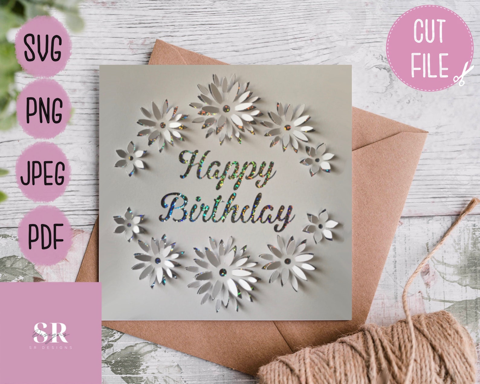 SVG: 3D/ pop Up Birthday Card Digital Download. Happy - Etsy
