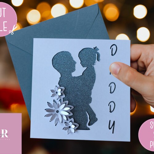 Father's Day Card SVG: Father and Daughter 3D - Etsy