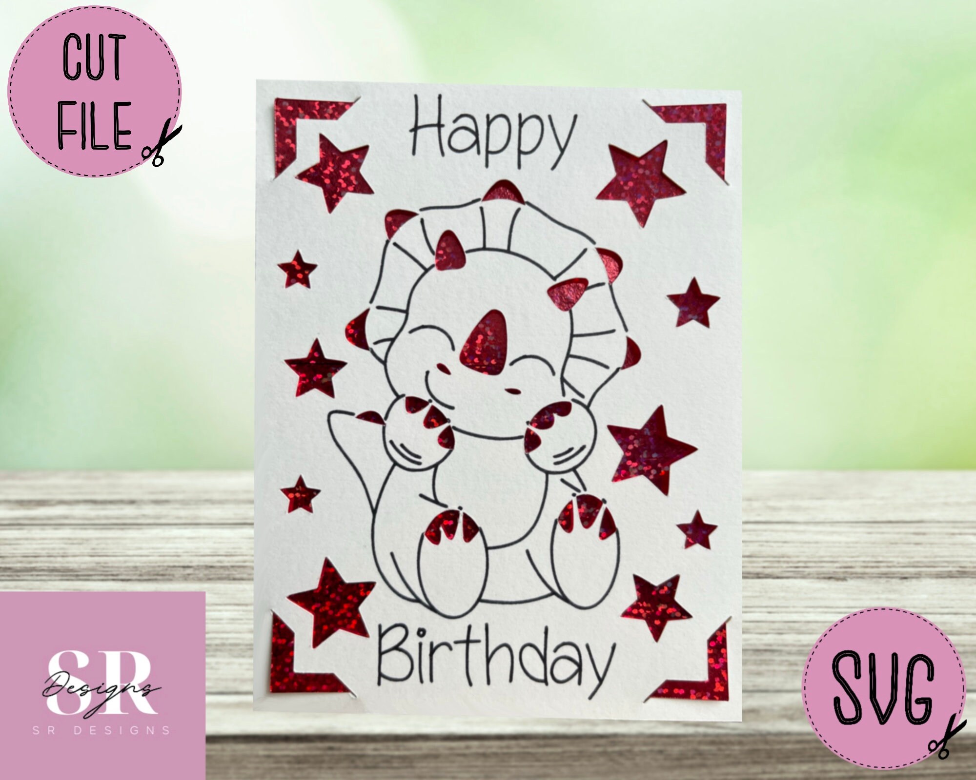 SVG: Dinosaur Insert Card Bundle. Cricut Joy Friendly. Draw | Etsy