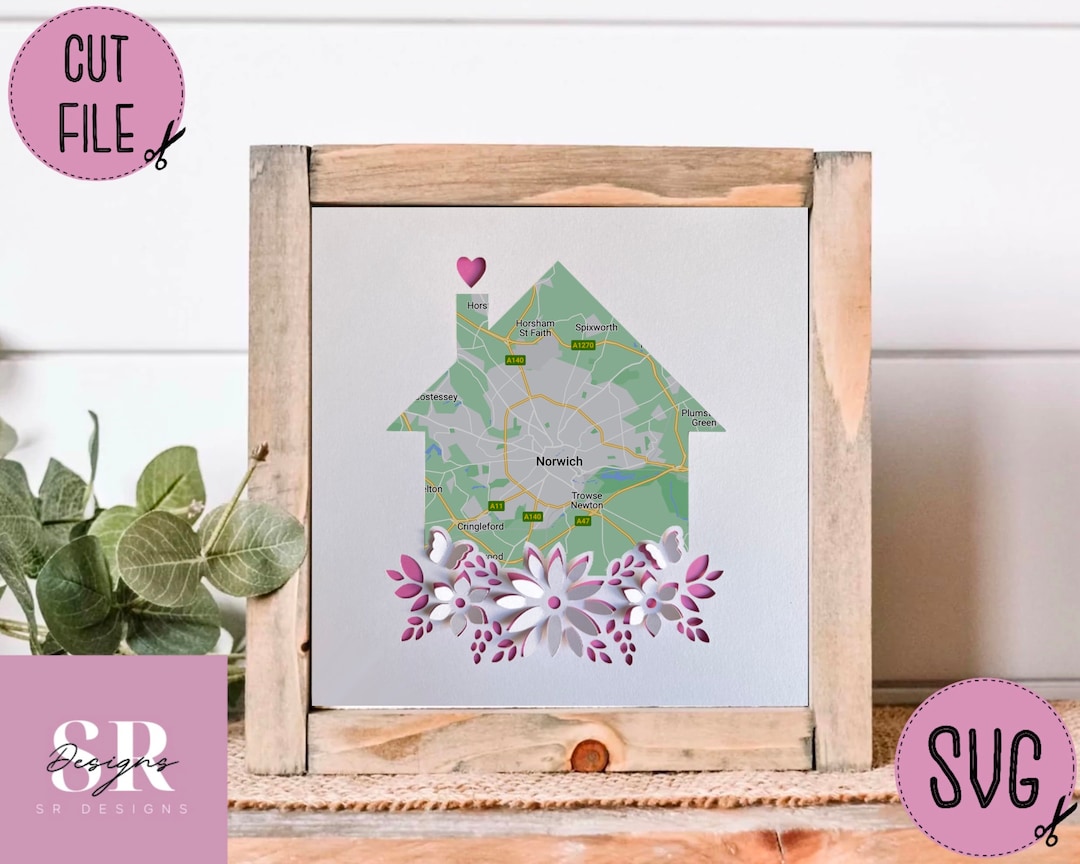 SVG: ‘pop Up’/ 3D New Home Card. Digital Download. Paper Cutting. New ...