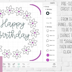 SVG: 3D Birthday Insert Card. Cricut S40 Insert Card. Birthday Card Svg ...