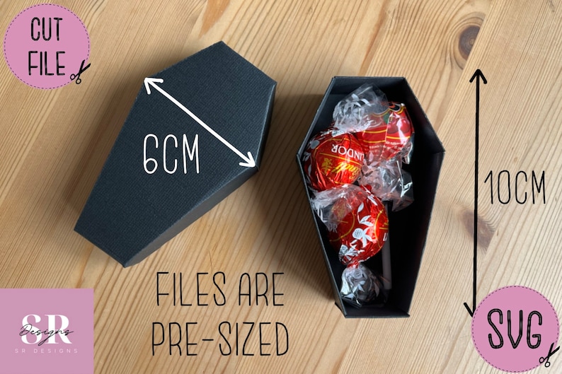 Coffin Treat Box Template. Candy Holder Svg. Halloween Treat Holder ...