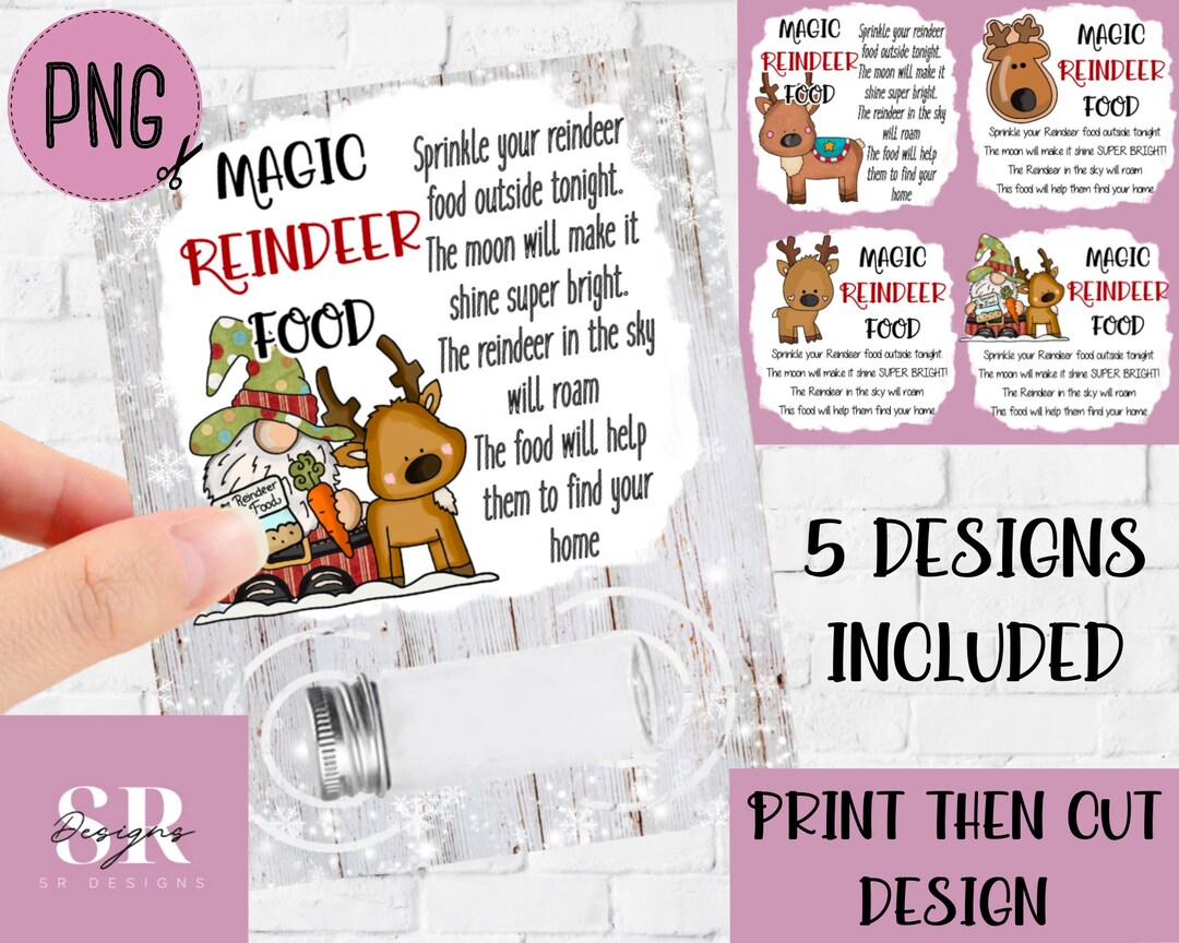 PNG: Reindeer Food Card Bundle. Reindeer Food Holder. Reindeer Card PNG ...