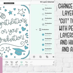 SVG: Graduation Insert Card. Cricut Joy Friendly. Draw and Cut Card ...