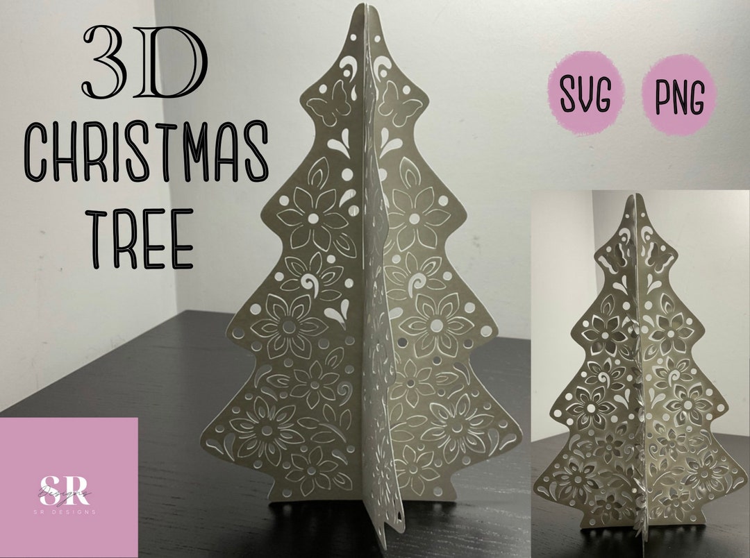 SVG: 3D Christmas Tree. Christmas Tree Svg. Digital Download. Paper ...