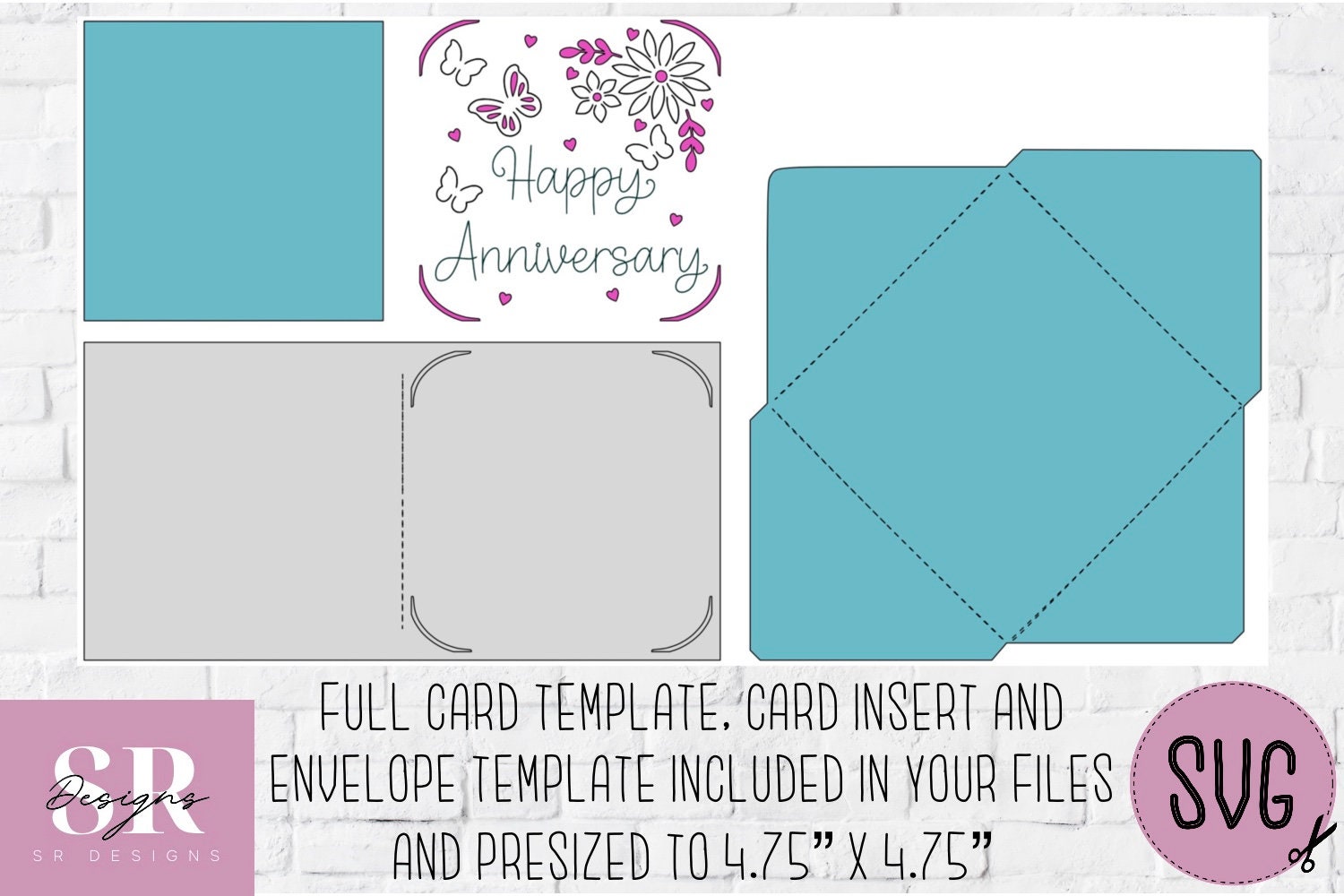 SVG: 3D Anniversary Insert Card. Cricut S40 Insert Card. - Etsy