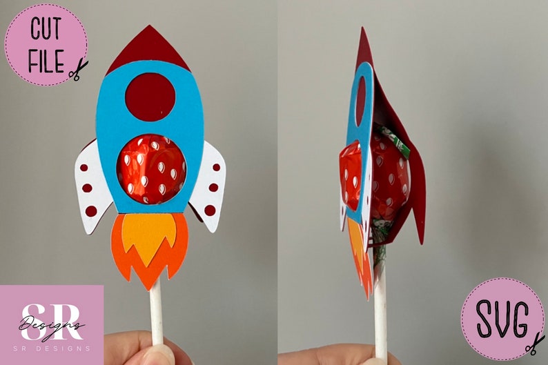 SVG: Rocket Lolly Holder. Lolly Holder Svg. Rocket Lolly Holder. Sucker ...