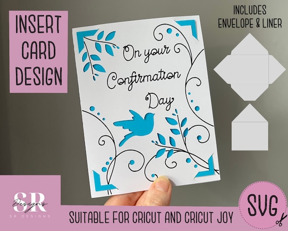 SVG: Confirmation Insert Card. Cricut Joy Friendly. Draw and - Etsy