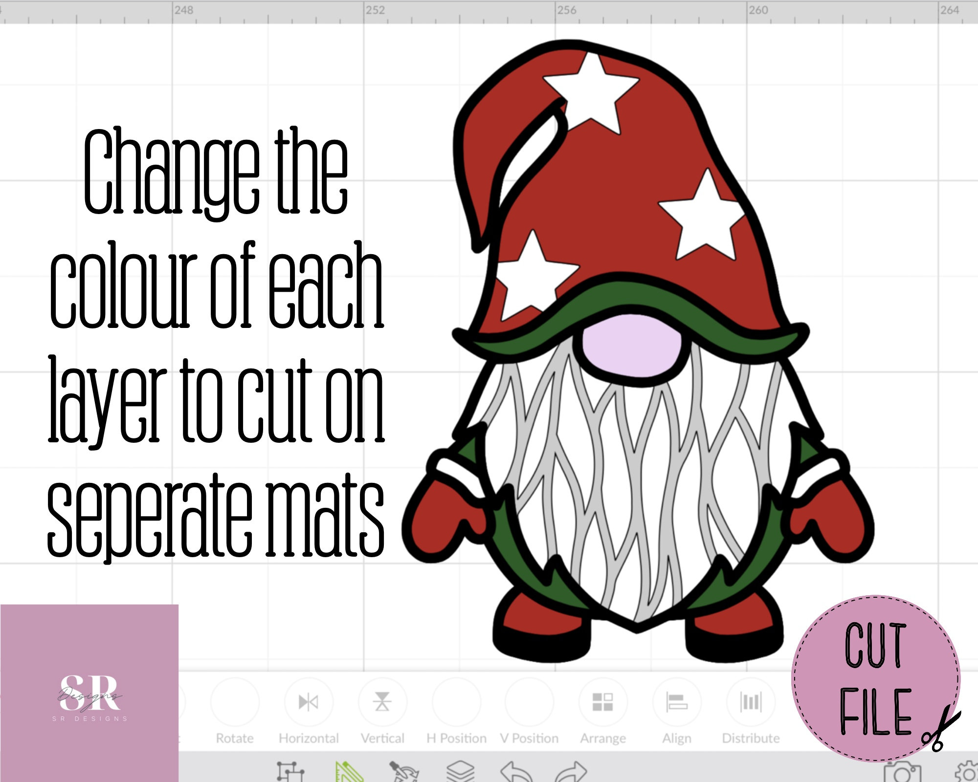 SVG: Layered Gnome Cut File. 3D Gonk Svg. Layered Gnome Svg. - Etsy Ireland