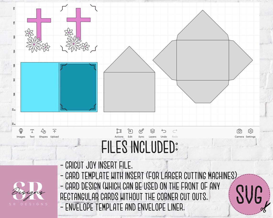 SVG: 3D Cross Insert Card. Cricut Joy Friendly. Draw and Cut Card ...