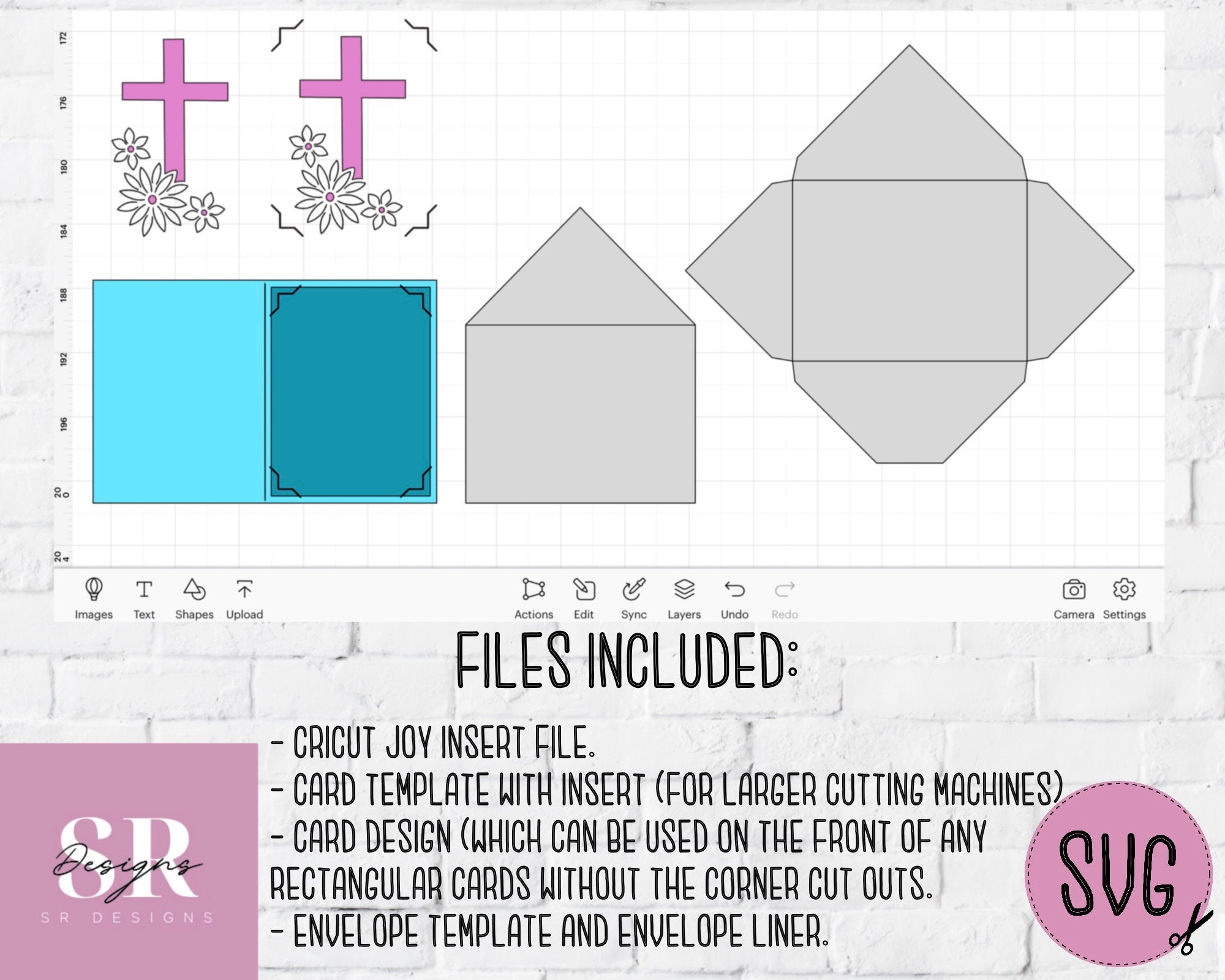 SVG: 3D Cross Insert Card. Cricut Joy Friendly. Draw and Cut Card ...