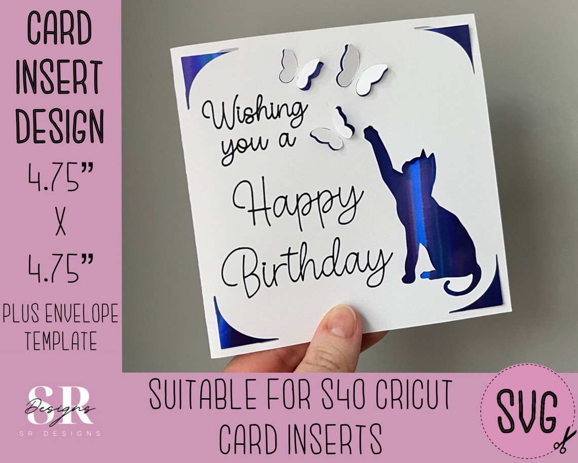 SVG: 3D Birthday Insert Card. Cricut S40 Insert Card. Birthday - Etsy