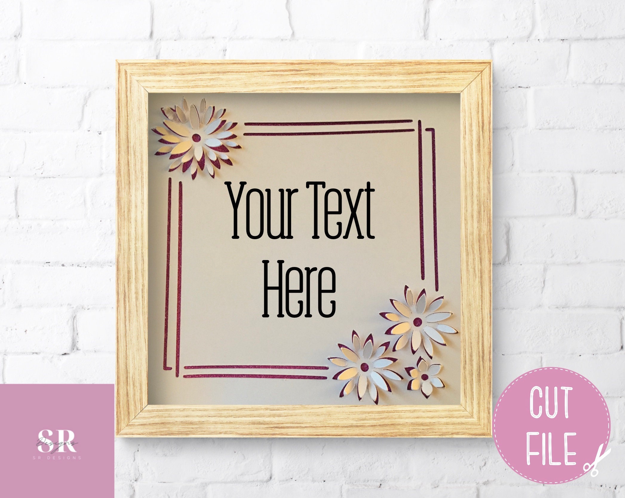 SVG: 3D/ pop Up Flower Wreath/frame Bundle. Floral Wreath. - Etsy UK