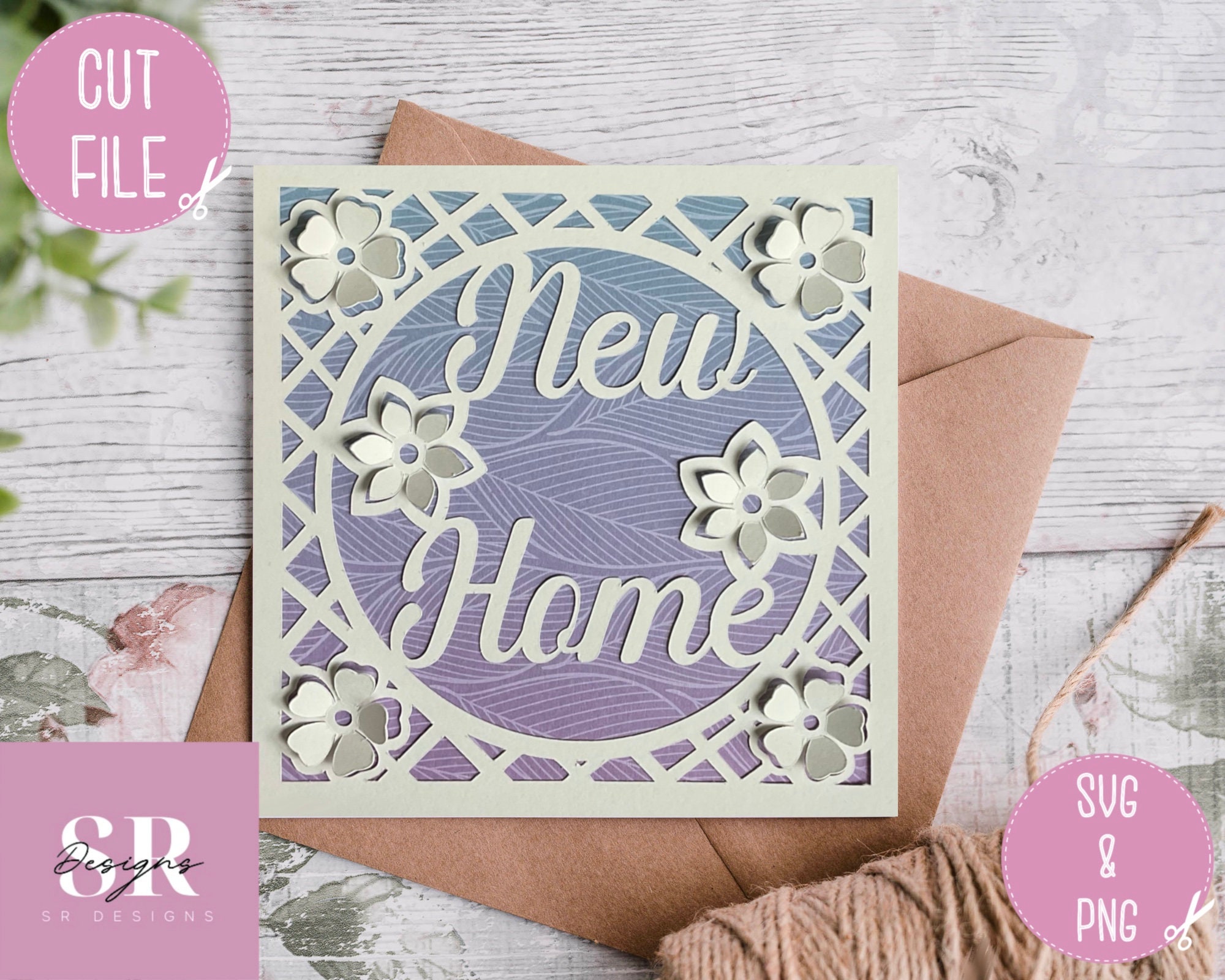 SVG: New Home Card. Digital Download. Paper Cutting. New Home Card Svg ...