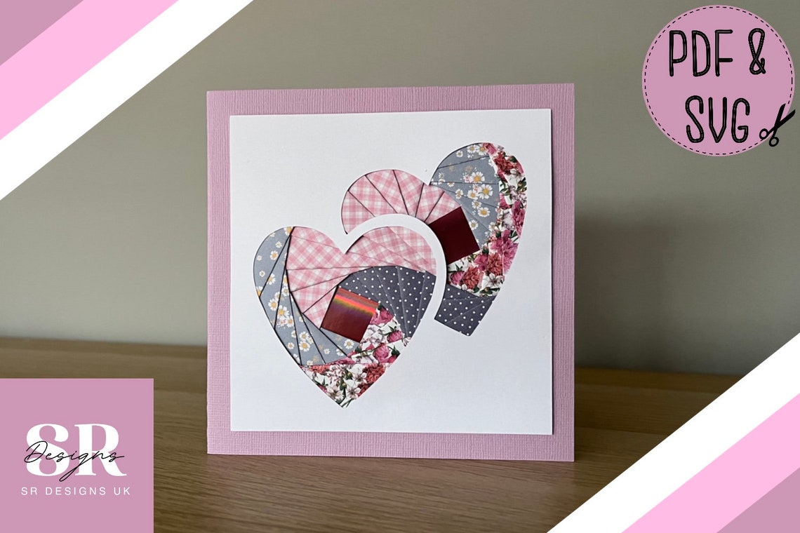 Heart Iris Folding Pattern Template PDF & SVG. Iris Folding Pattern ...