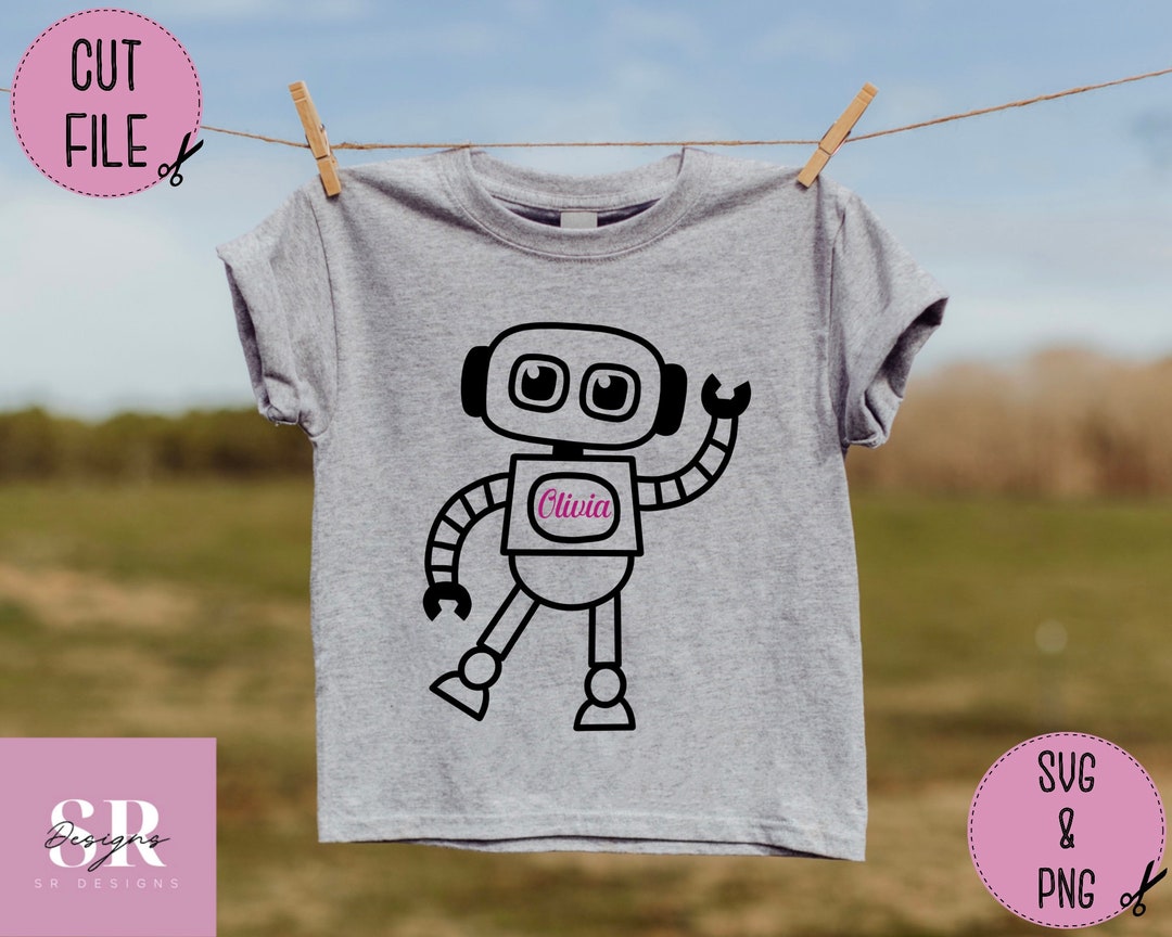 SVG: Robot. Cute Robot Svg. Cute Robot Cut File. Vinyl Cutting. - Etsy