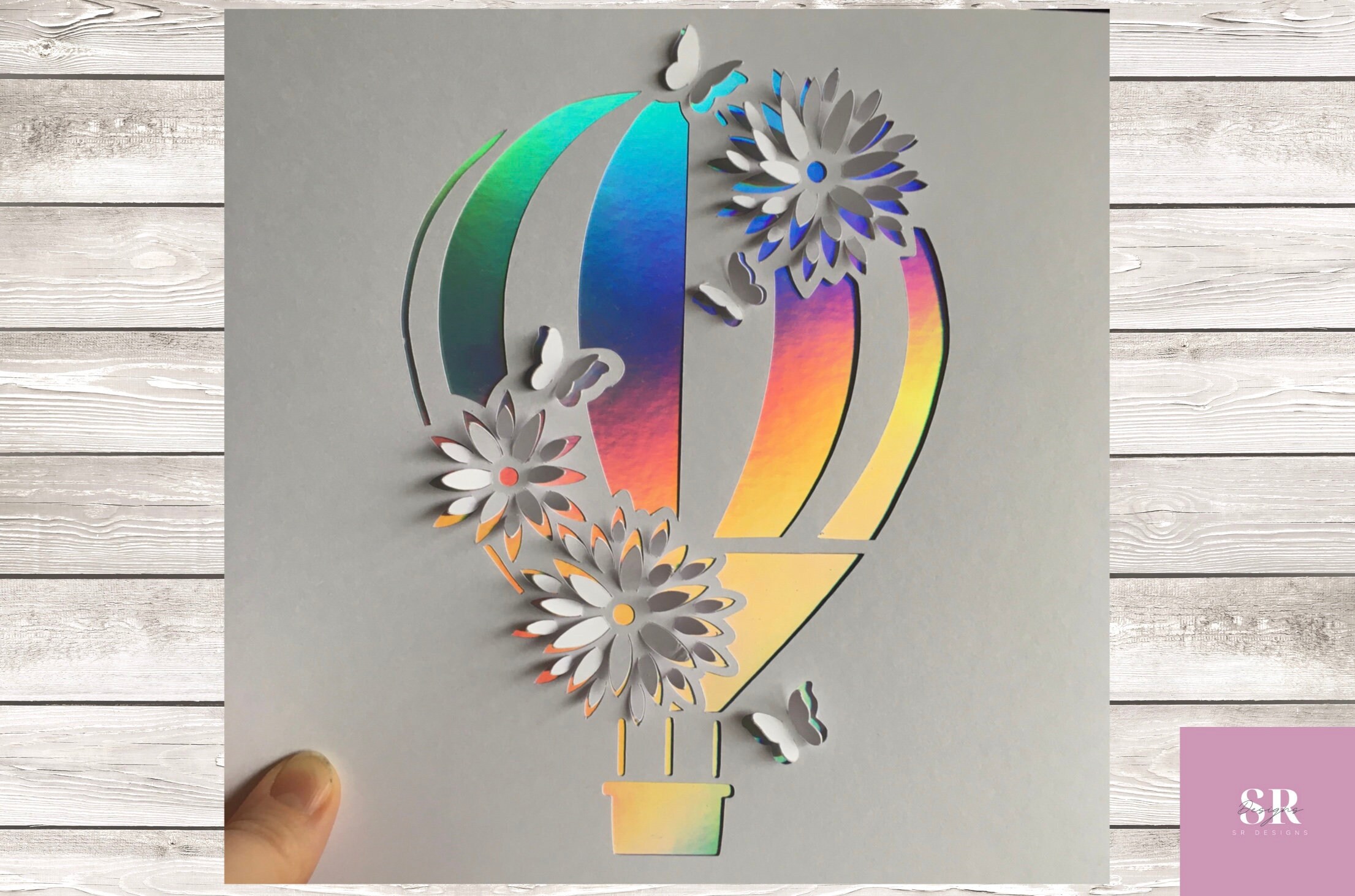 SVG: 3D Hot Air Balloon. Digital Download. Paper Cutting. - Etsy