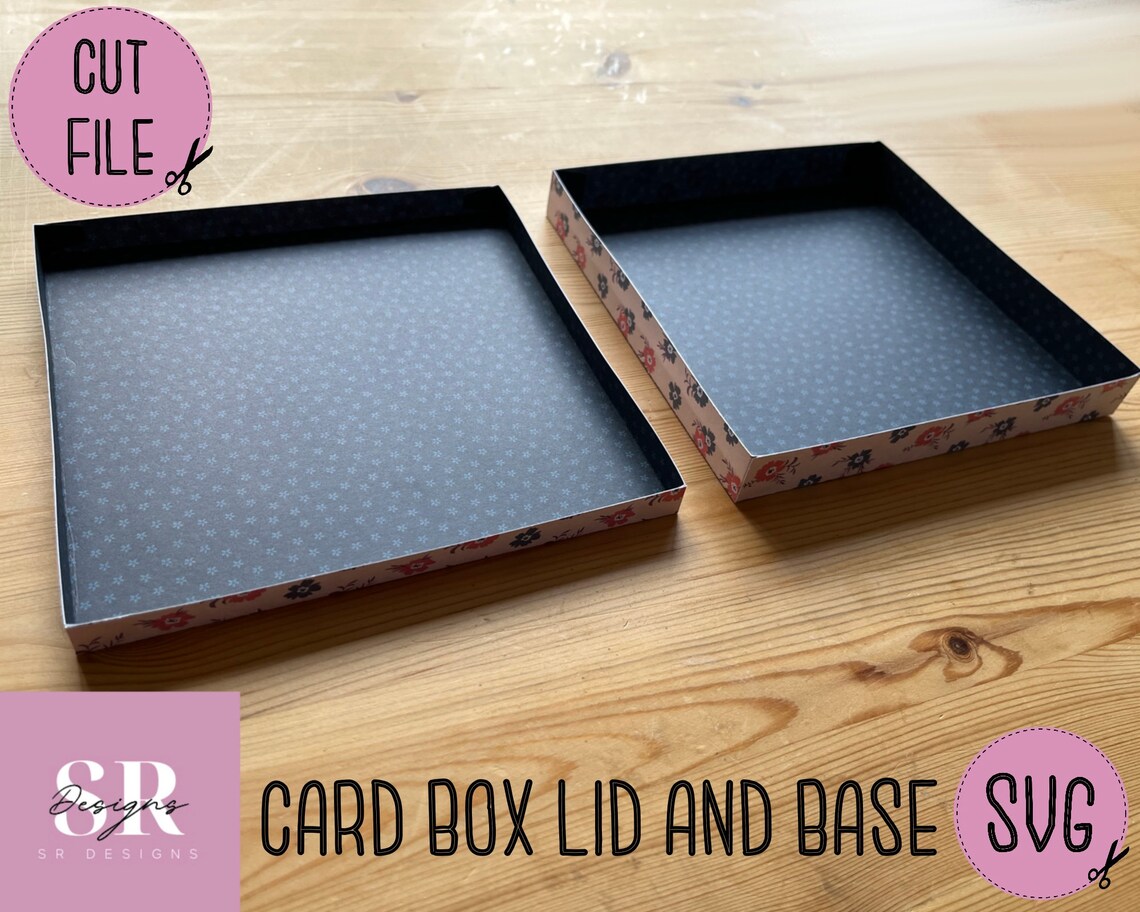 SVG: Slim Square Card Box Template. Suitable for Square Pop up - Etsy UK