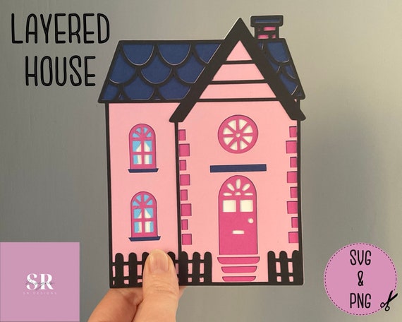 SVG: 3D Layered House. Paper Cutting. Layered Svg. House Svg. | Etsy