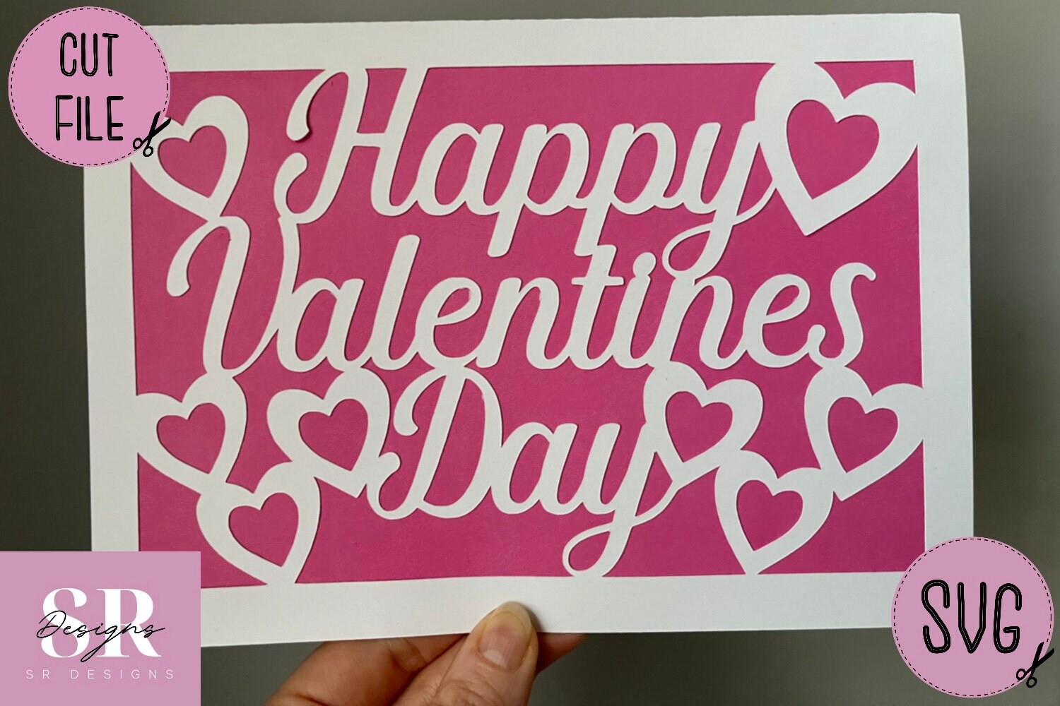 SVG: Valentine’s Day Card. A5 Pre-sized. Happy Valentine’s Day ...