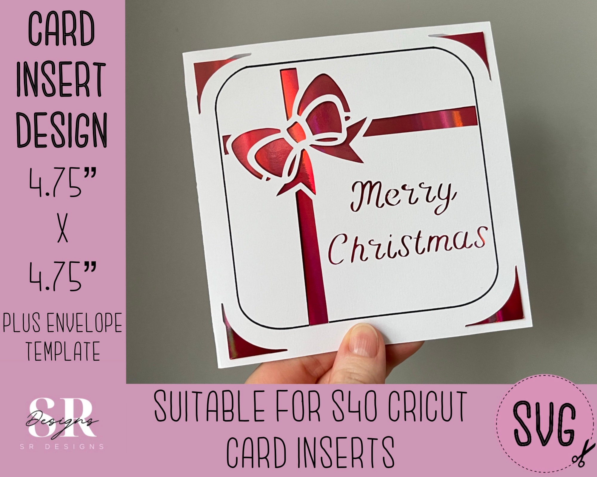 SVG: Christmas Insert Card. Cricut S40 Insert Card. Christmas - Etsy UK