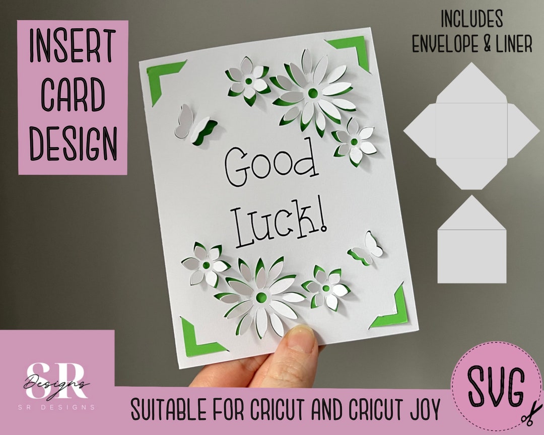SVG: Good Luck Insert Card. Cricut Joy Friendly. Draw and Cut Card ...