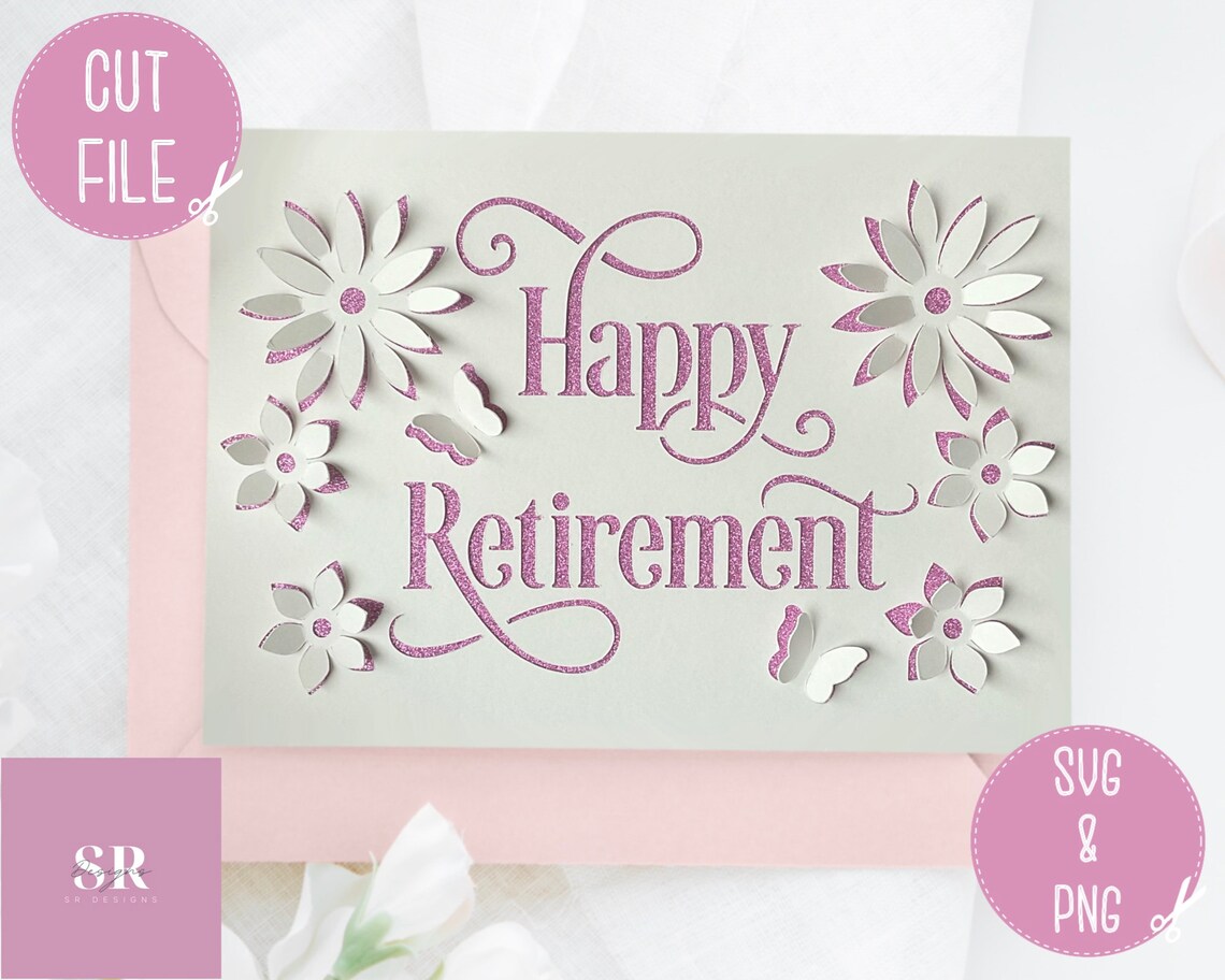 SVG: 3D/ ‘pop Up’ Happy Retirement Card Digital Download. Happy ...