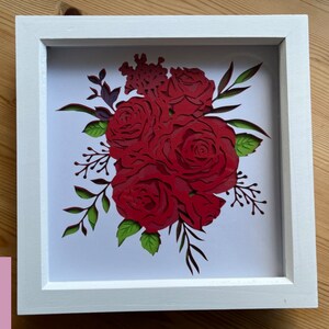 SVG: Layered Rose Shadow Box. Digital Download. Paper Cutting. Layered ...