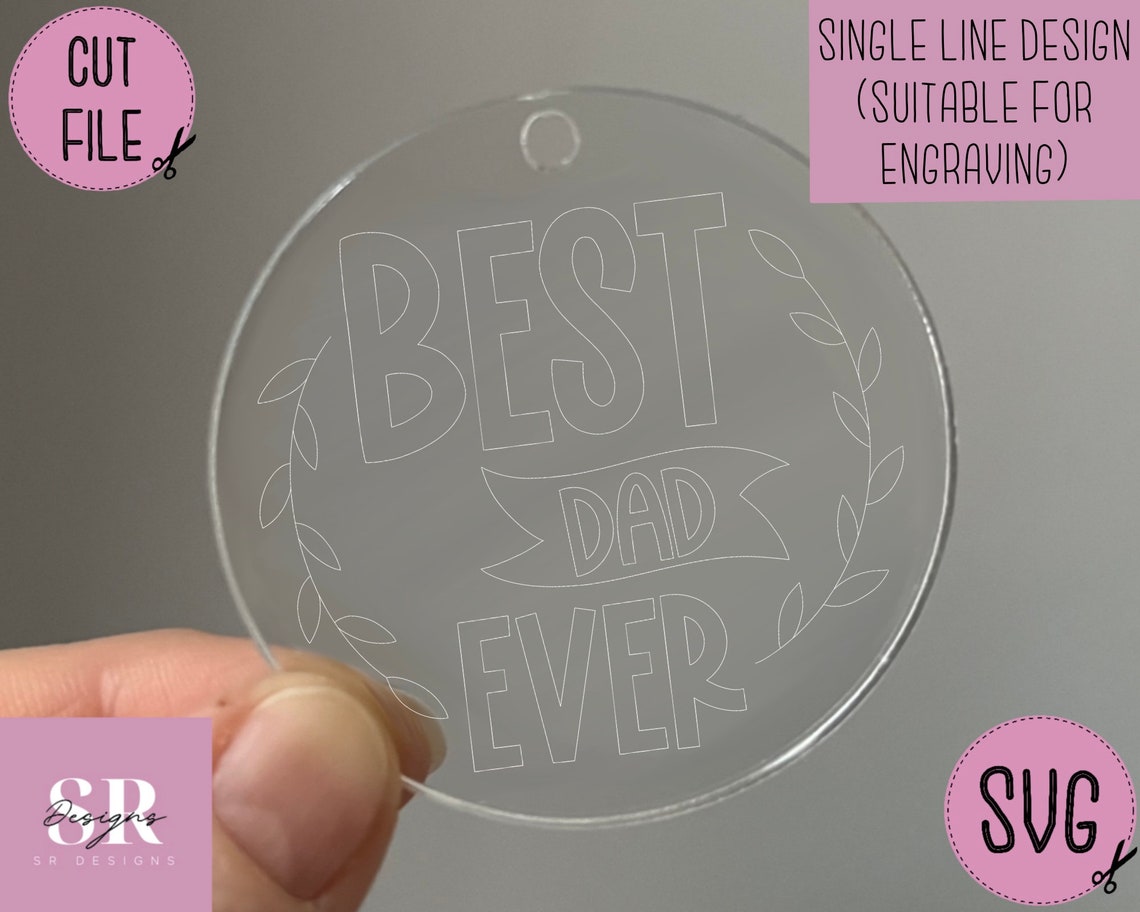 SVG: Dad Keyring Svg. Dad Engraved Keyring Svg. Keyring Svg. Dad Keyring Design. Engraved ...
