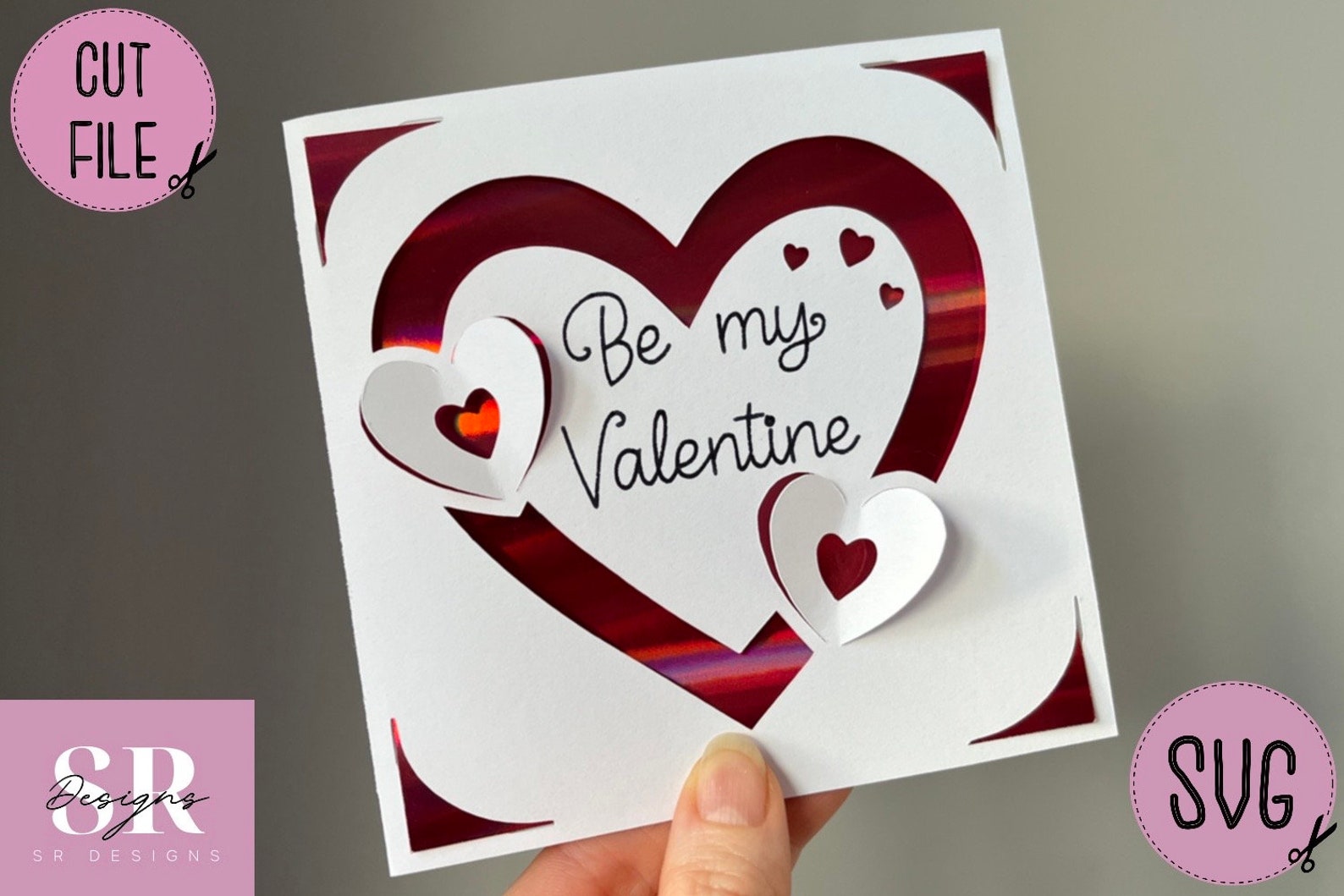 SVG: Valentines Insert Card Bundle. 9 Designs. Cricut S40 Insert Card ...