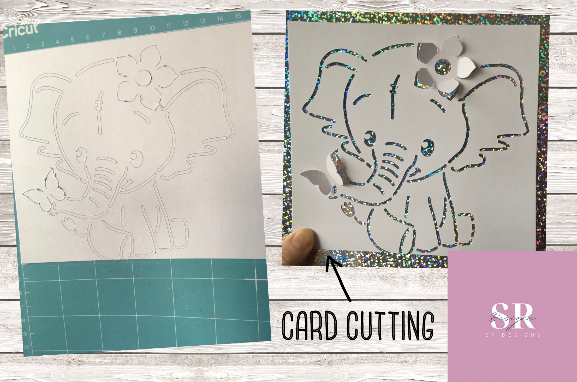 SVG: 3D Cute Elephant. Digital Download. Cute Elephant Card | Etsy