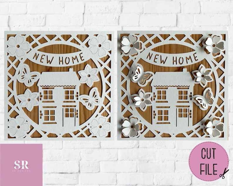 SVG: pop Up/ 3D New Home Card. Digital Download. Paper | Etsy