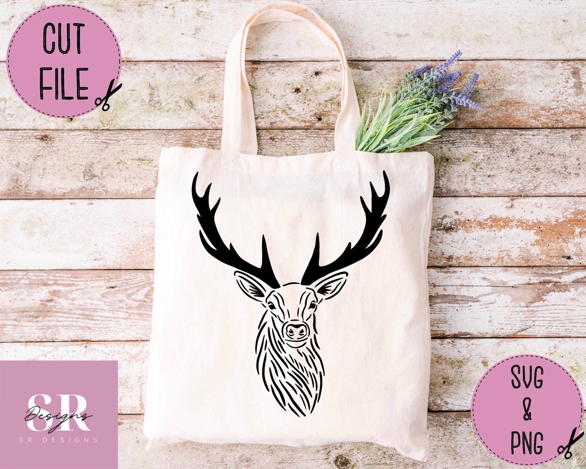 SVG: Stag Svg. Deer Svg. Christmas Stag Svg. Cut File. Paper Cutting ...