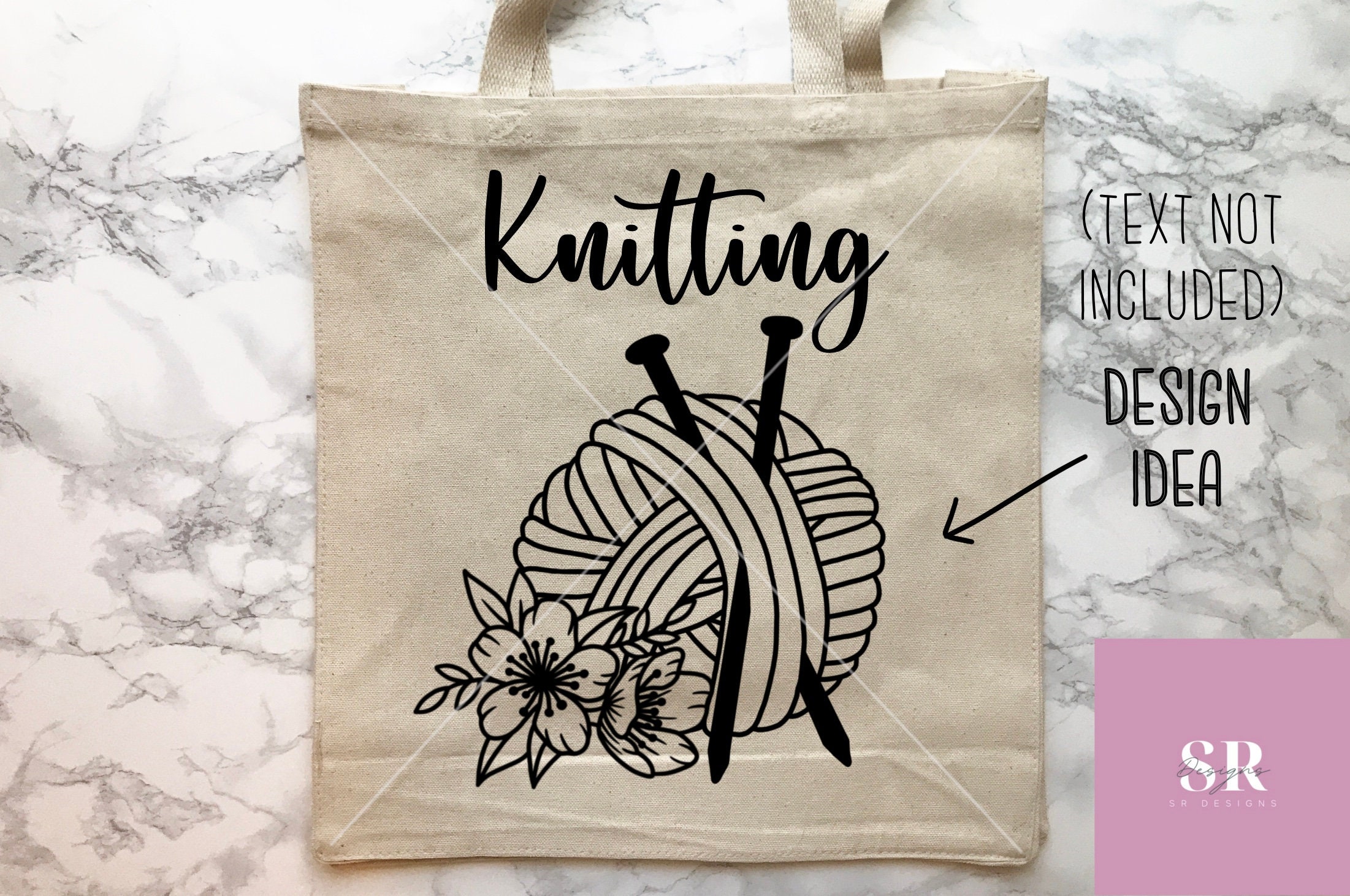 Digital: Knitting SVG. Yarn Svg. Knitting Wool Svg. Floral - Etsy