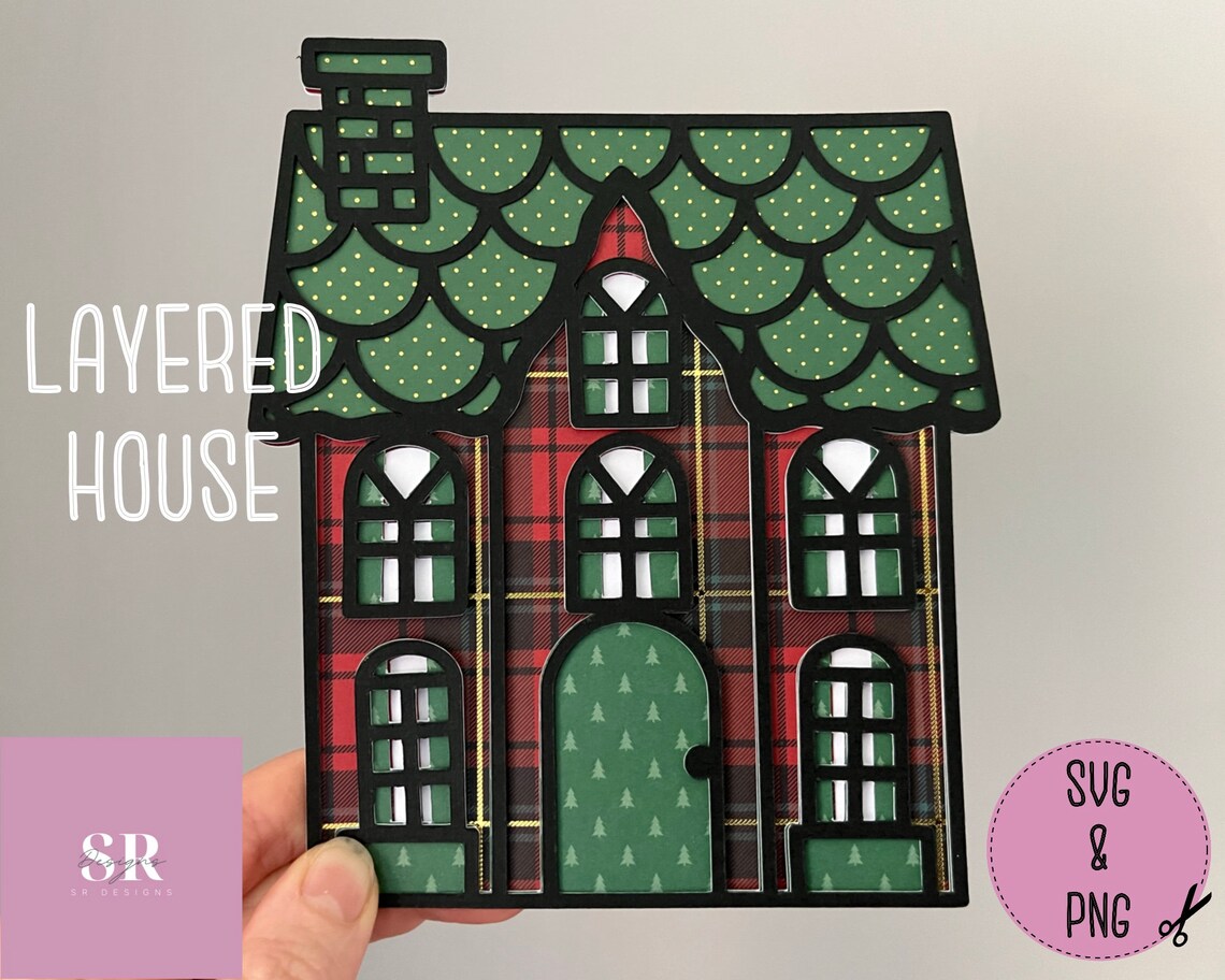 SVG: 3D Layered House. Paper Cutting. Layered Svg. House Svg. - Etsy