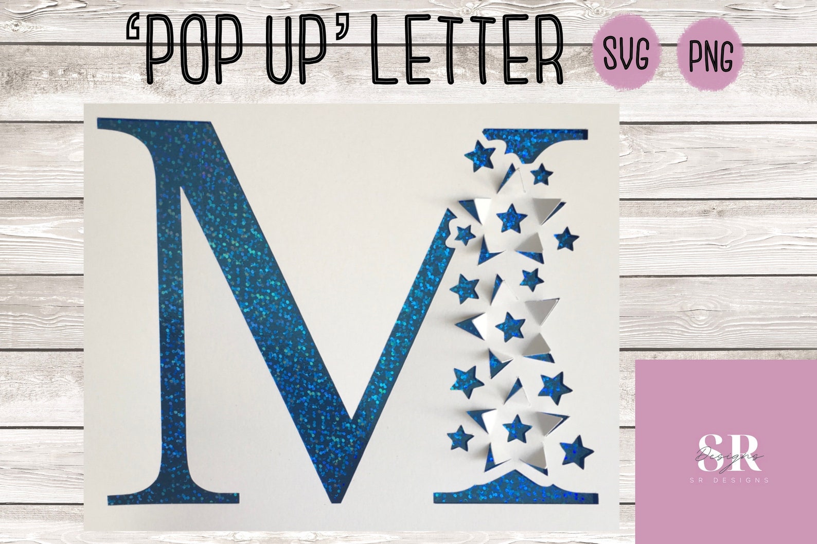 SVG: Pop up / Letras 3D M Alphabet pop up. Alfabeto estrella. | Etsy