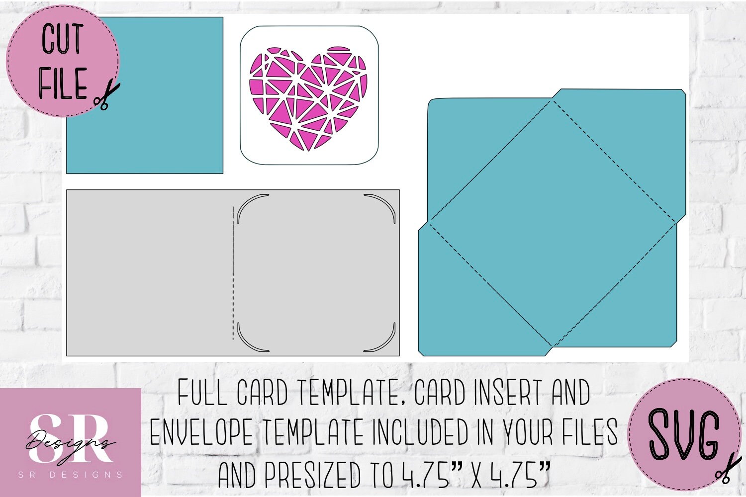 SVG: Heart Insert Card. Cricut S40 Insert Card. Birthday Card - Etsy