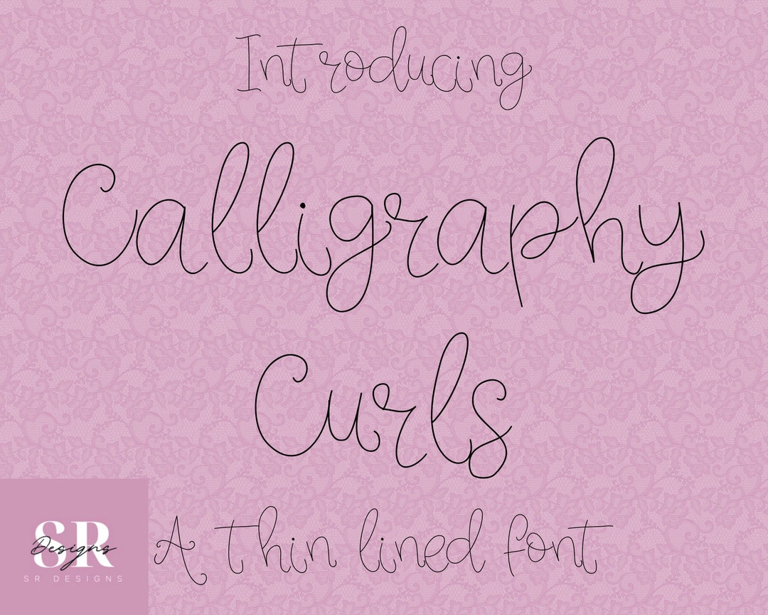 Calligraphy Curls | Single Line Font | Suitable for Drawing or ...