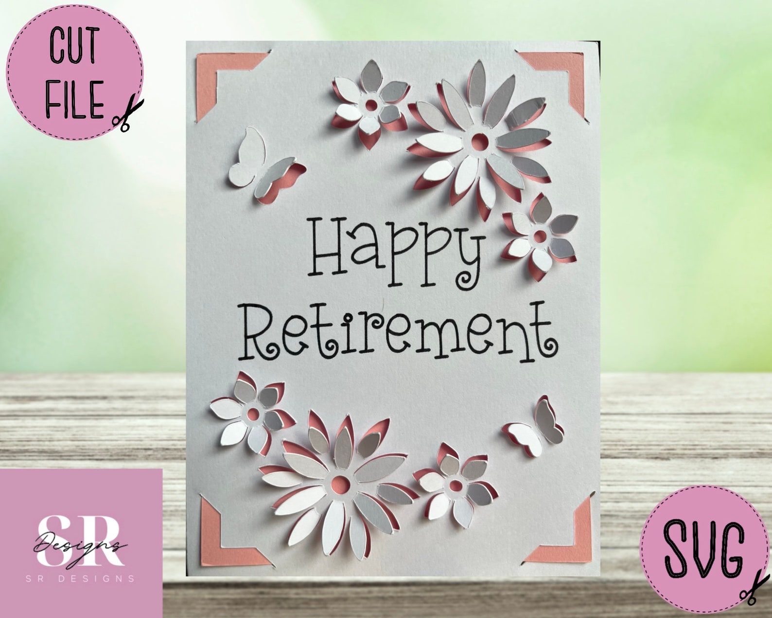 SVG: Retirement Insert Card. Cricut Friendly. Draw and Cut - Etsy