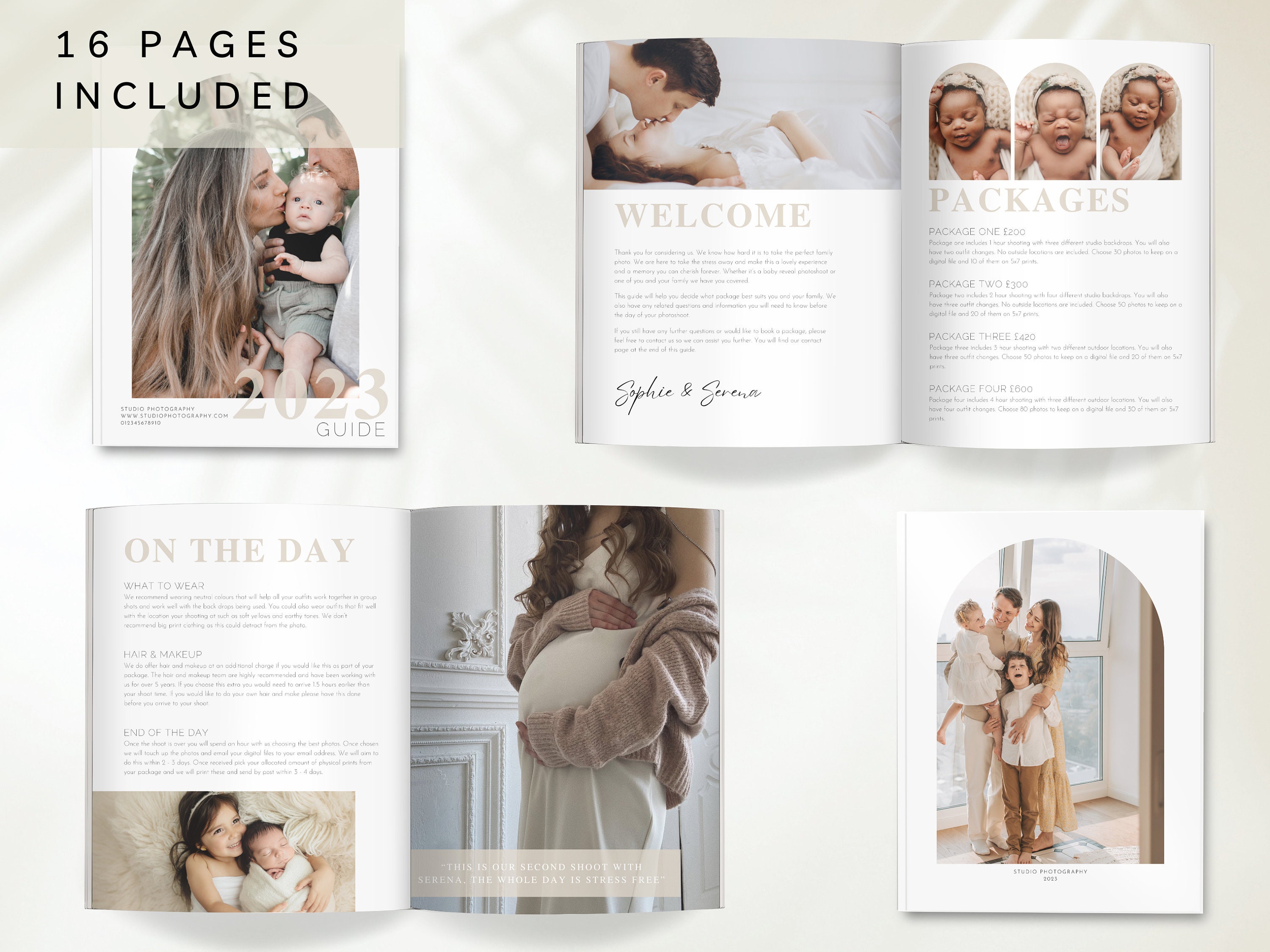 Editable Family Photoshoot Welcome Guide Photography Pricing - Etsy